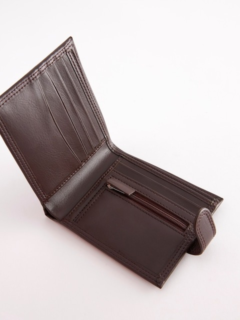 Brown Popper Wallet - WideCrafts